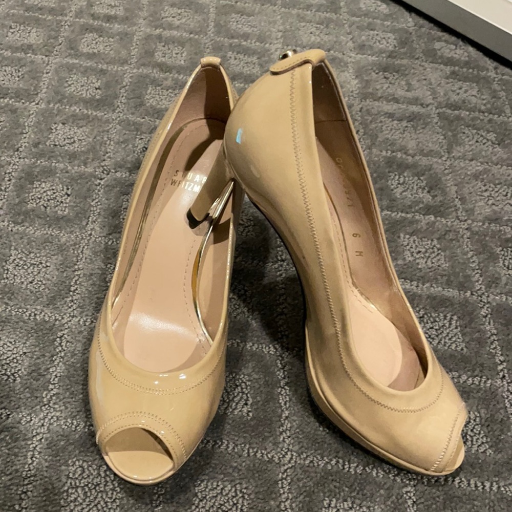 Sw Nude Patent Leather Heels - Gem